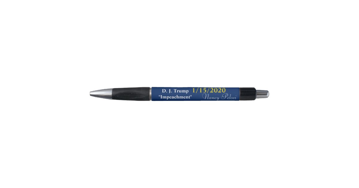 Trump "impeachment" commemorative pen | Zazzle