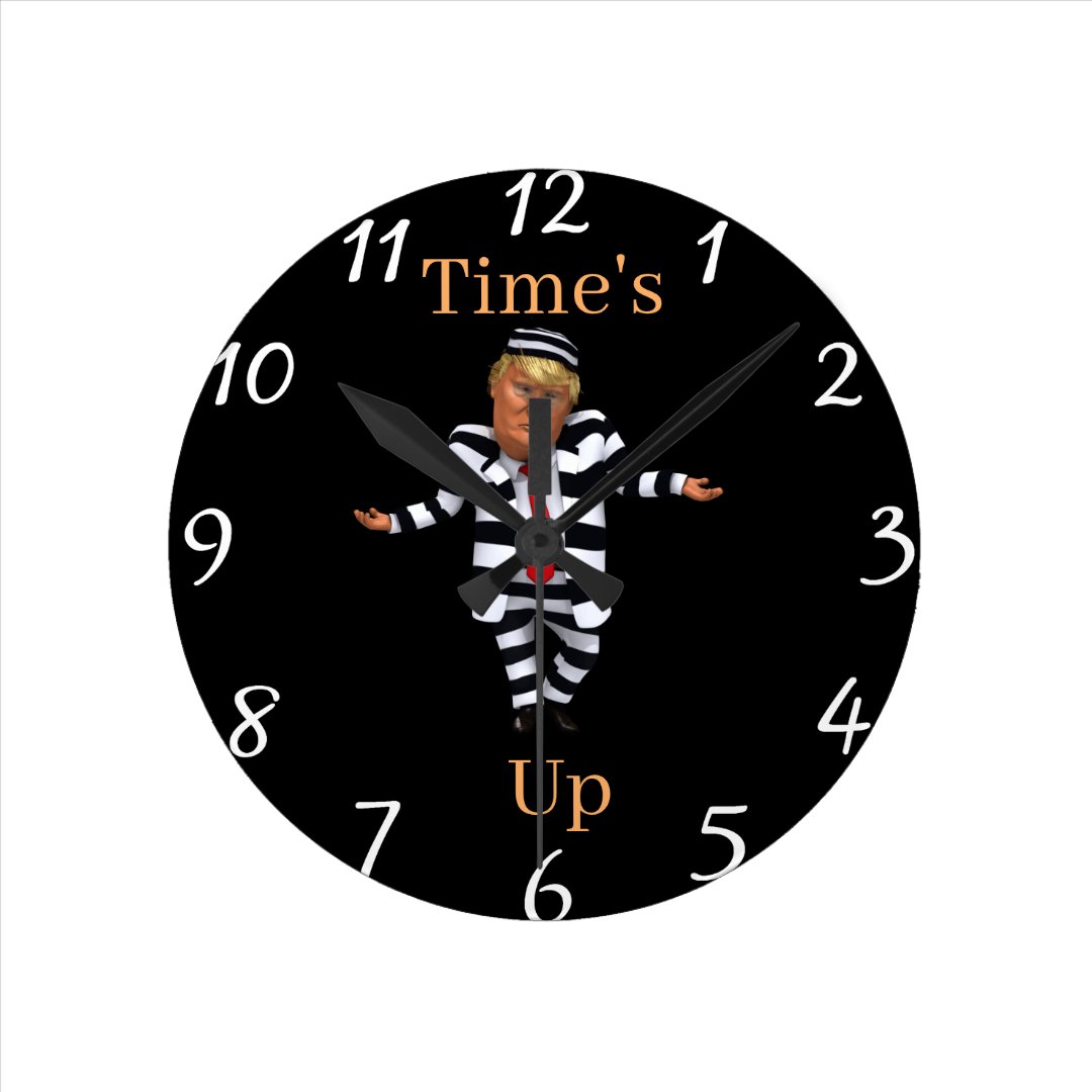 Trump in Prison Wear Clock | Zazzle