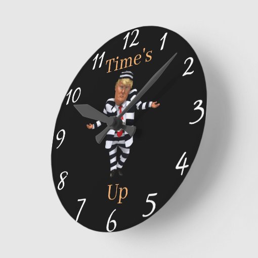 Trump in Prison Wear Clock | Zazzle