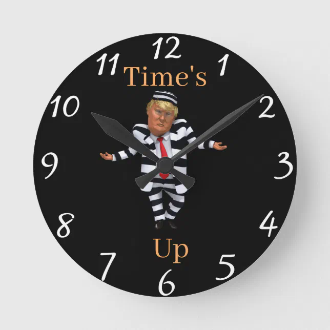 Trump in Prison Wear Clock | Zazzle