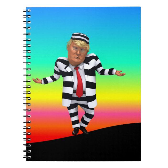 Trump in Prison Wear Notebook | Zazzle