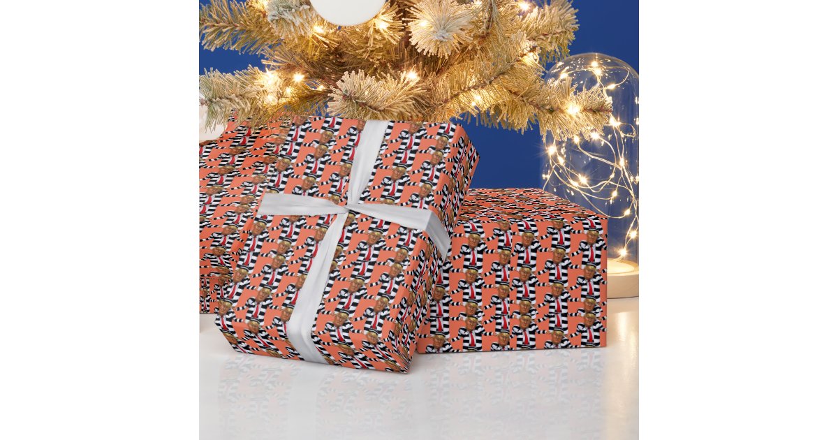Trump in Prison Wear Wrapping Paper | Zazzle