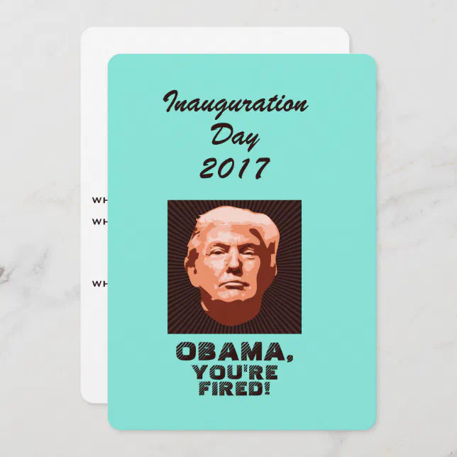 Trump Inauguration 2017 Custom Invitation | Zazzle