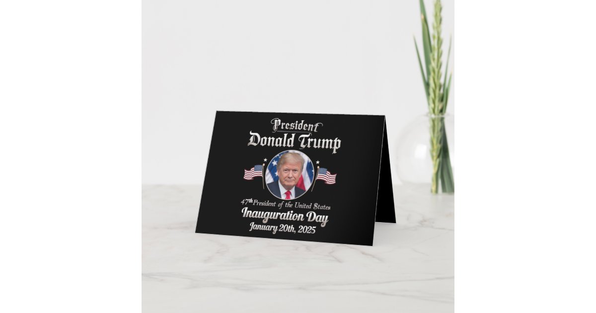 Trump Inauguration Day 2025 47th USA President Thank You Card | Zazzle