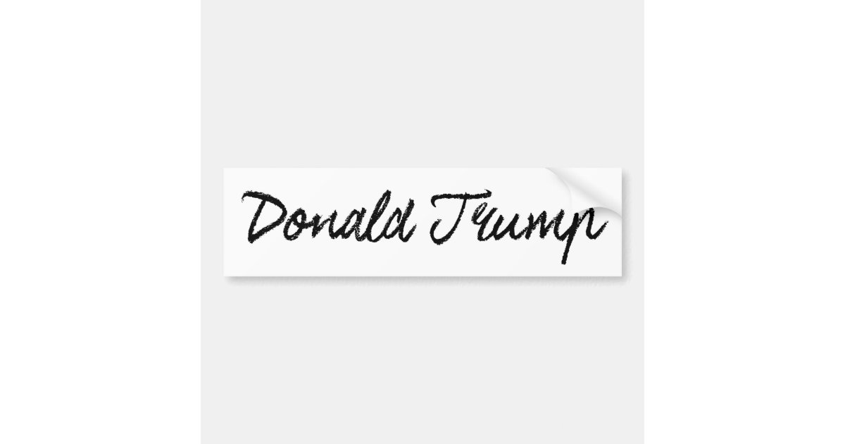 Trump Ink Autograph Bumper -.png Bumper Sticker | Zazzle