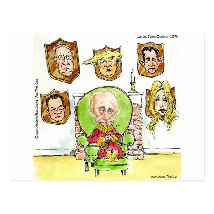 Trump Is Putin On The Ritz Gifts Postcard | Zazzle.com