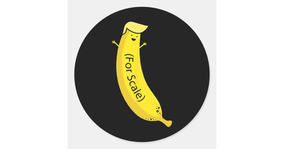 Trump Its Banana (for Scale) Funny 2 Classic Round Sticker | Zazzle