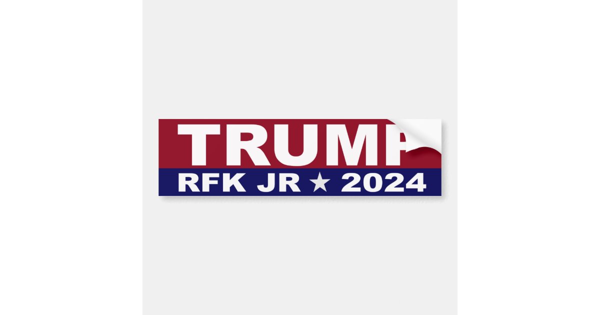 TRUMP KENNEDY RFK JR BUMPER STICKER | Zazzle