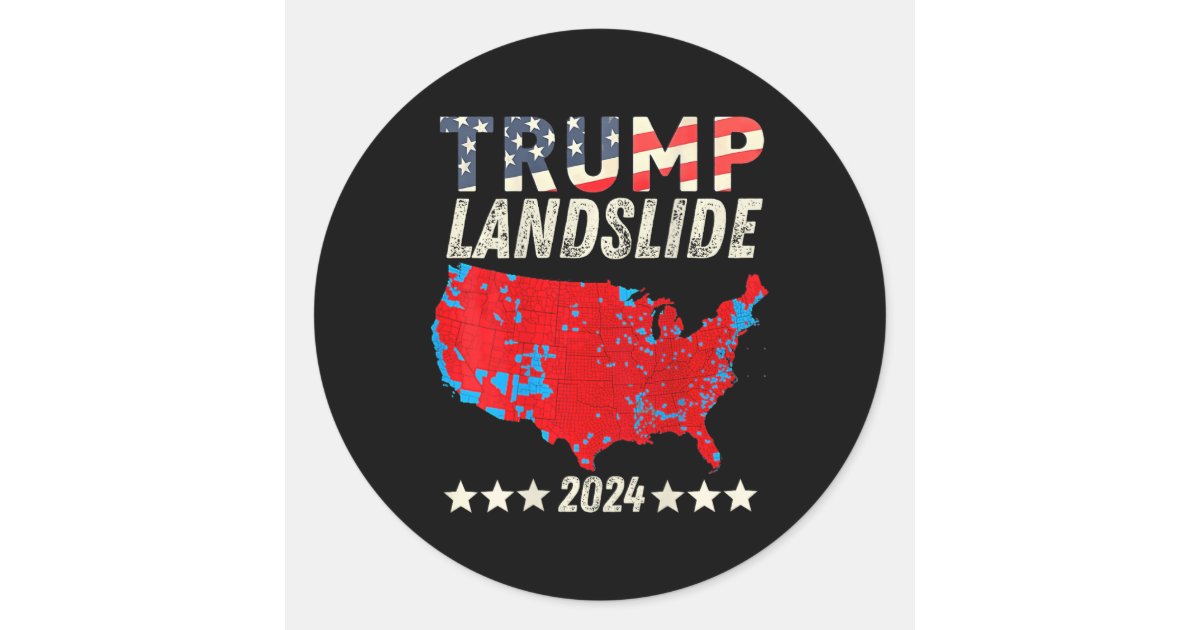 Trump Landslide 2024 Electoral Map Trump Winner (o Classic Round ...