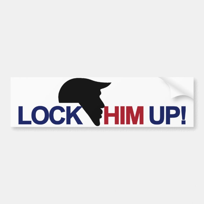 Trump Lock Him Up Bumper Sticker | Zazzle.com