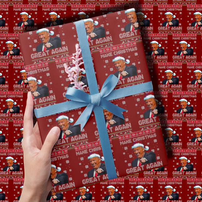 Trump Make Christmas Great Again Wrapping Paper | Zazzle