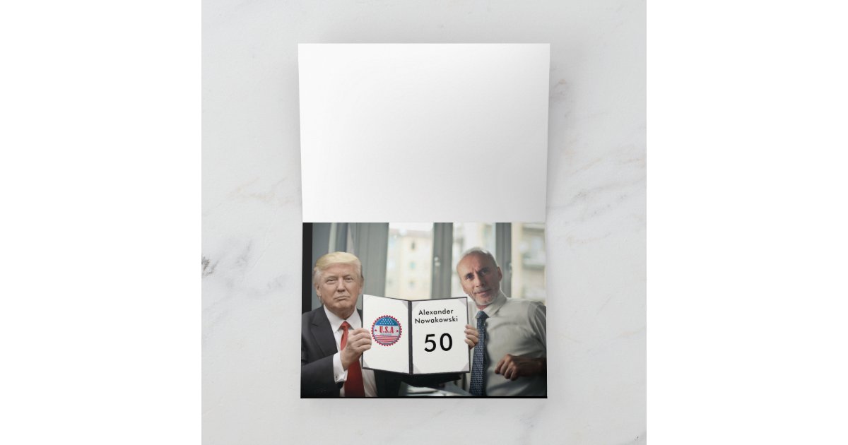 Trump Mens Funny 50th Birthday Invitation | Zazzle
