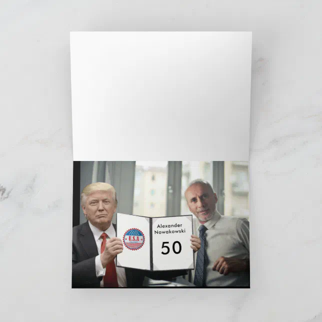 Trump Mens Funny 50th Birthday Invitation | Zazzle