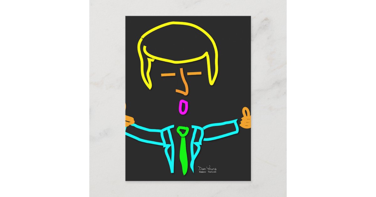 Trump Neon Postcard | Zazzle