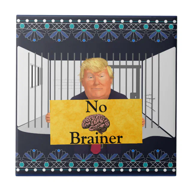Trump No Brainer Ceramic Tile | Zazzle