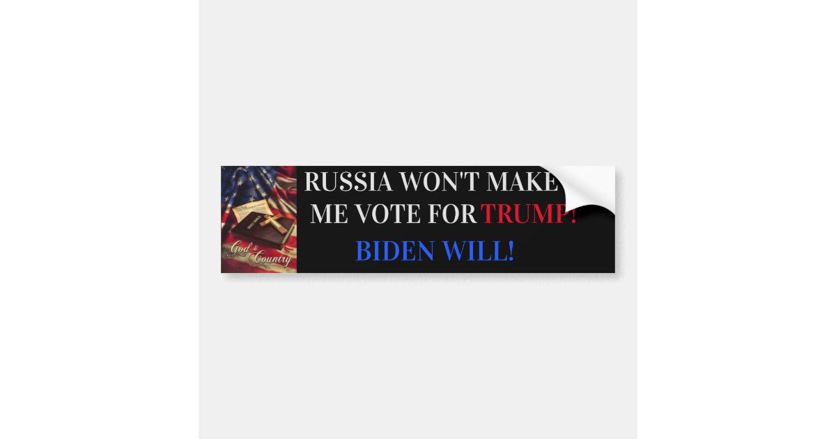 TRUMP NOT BIDEN 2020 BUMPER STICKER | Zazzle