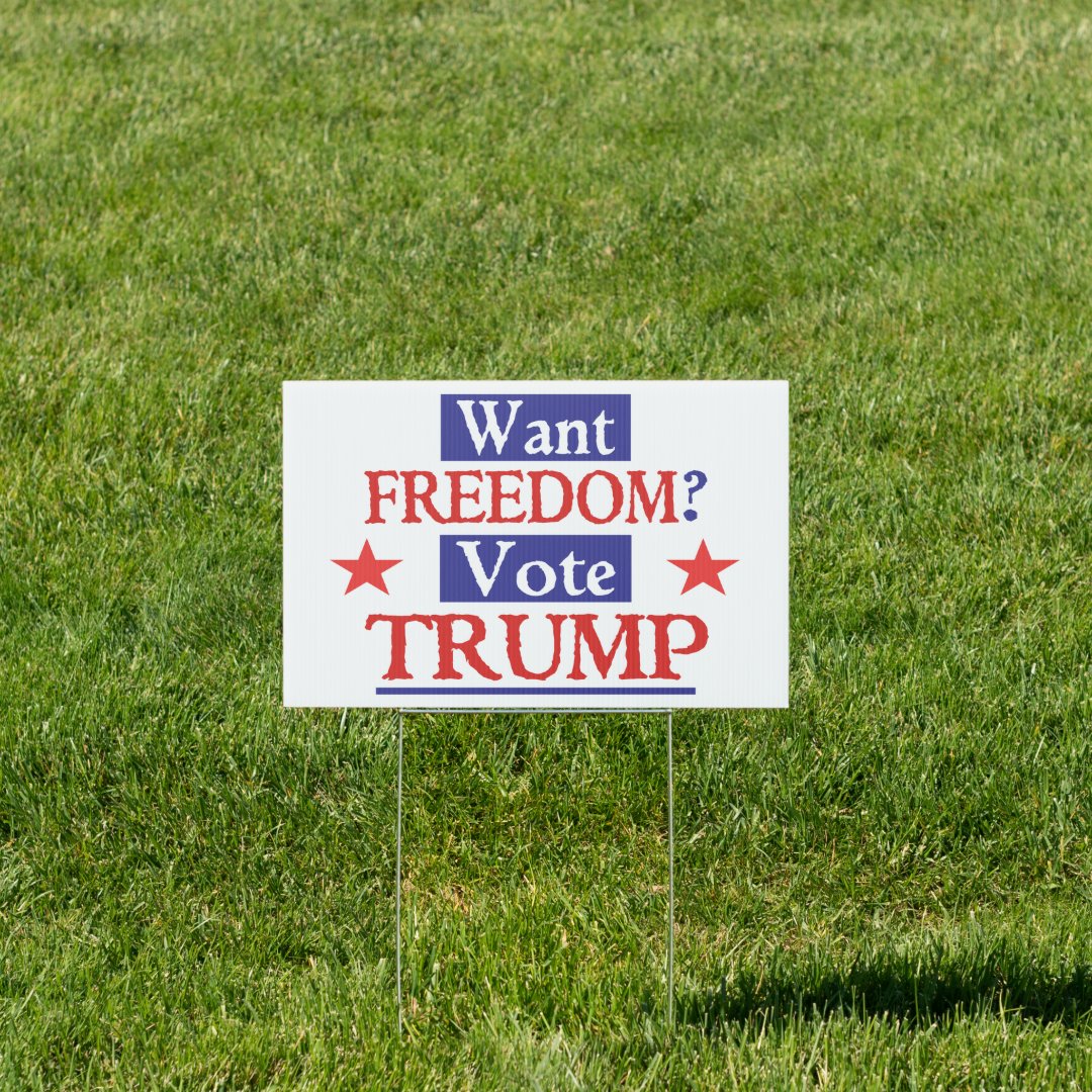 Trump - on One Side of Sign - Pro Trump Yard Sign | Zazzle