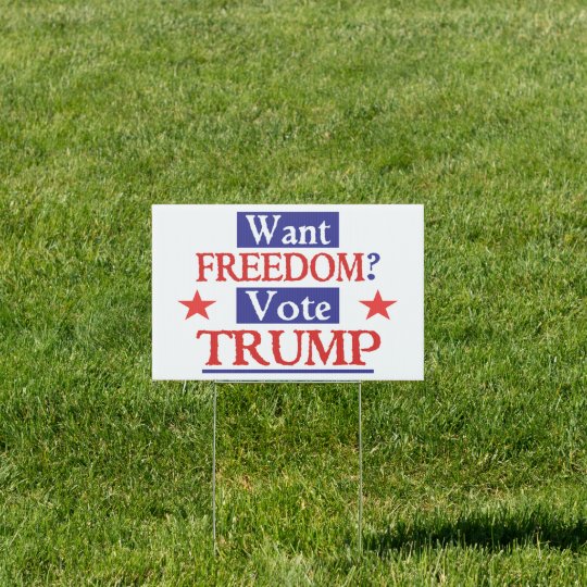 Trump - on One Side of Sign - Pro Trump Yard Sign | Zazzle.com