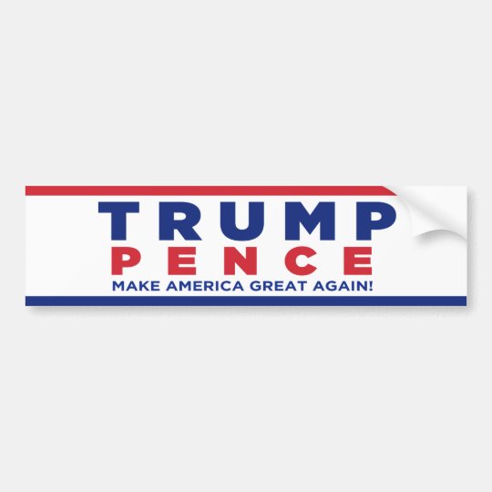 Trump Pence 2016 Election Campaign Bumper Sticker | Zazzle.com
