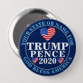 Trump Pence 2020 Hearts Collectible Political Button | Zazzle