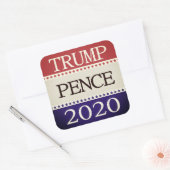 Trump Pence 2020 red, white and blue popular Square Sticker | Zazzle