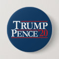 Trump Pence 2020 - Vintage Reagan Design Button | Zazzle