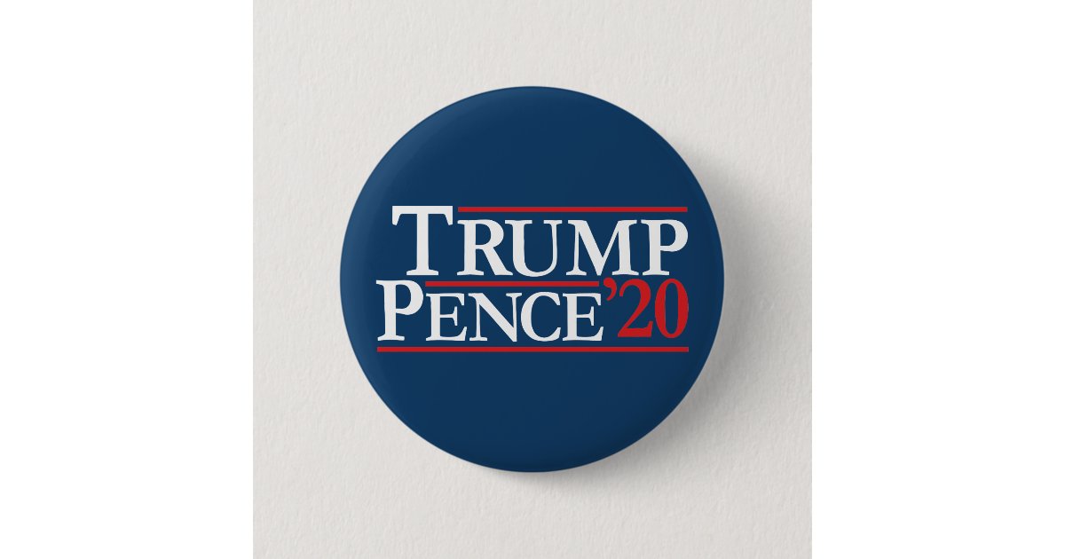 Trump Pence 2020 - Vintage Reagan Design Button | Zazzle