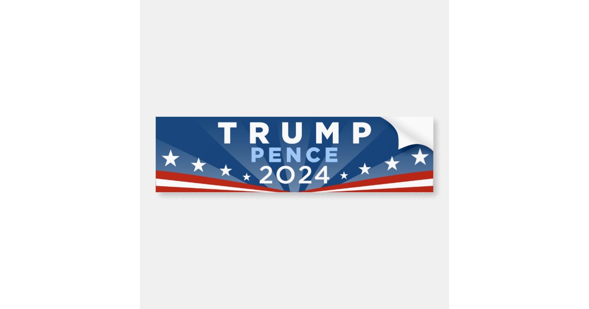 Trump Pence 2024 Bumper Sticker | Zazzle