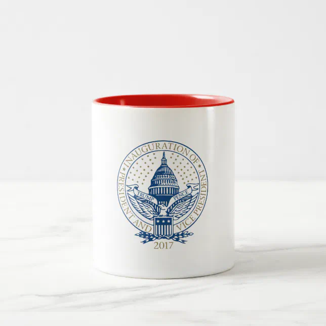 Trump Pence President Inaugural Logo Inauguration Two-Tone Coffee Mug ...