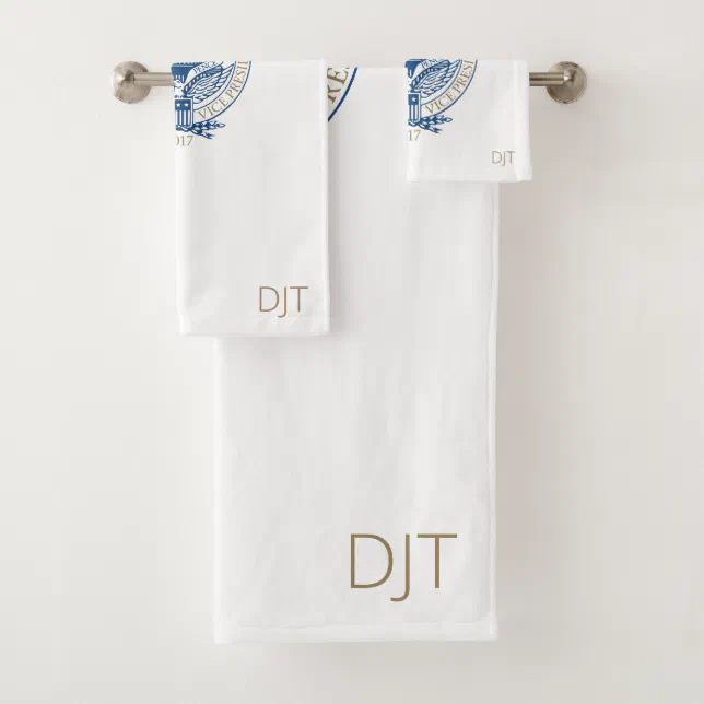 Trump Pence Presidential Inauguration Monogrammed Bath Towel Set | Zazzle