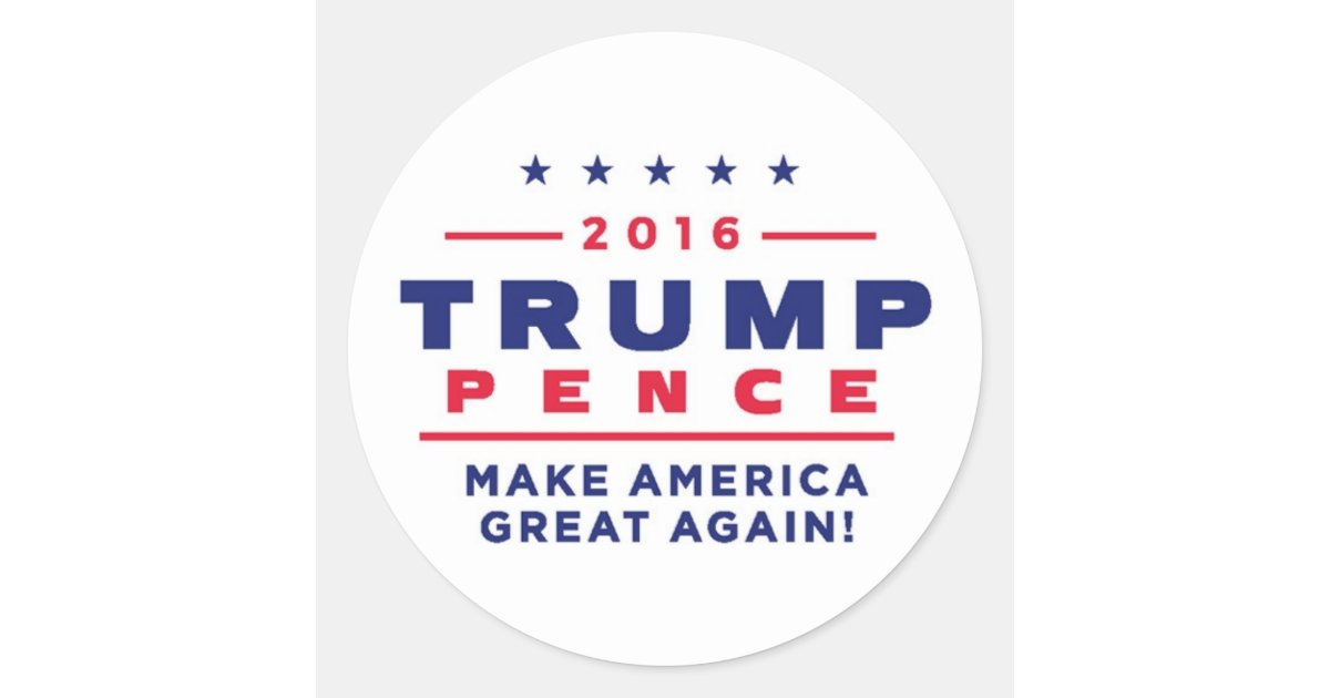 Trump/Pence Stickers | Zazzle