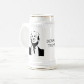 Trump Picture Silhouette Custom Text Beer Stein | Zazzle