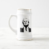 Trump Picture Silhouette Custom Text Beer Stein | Zazzle