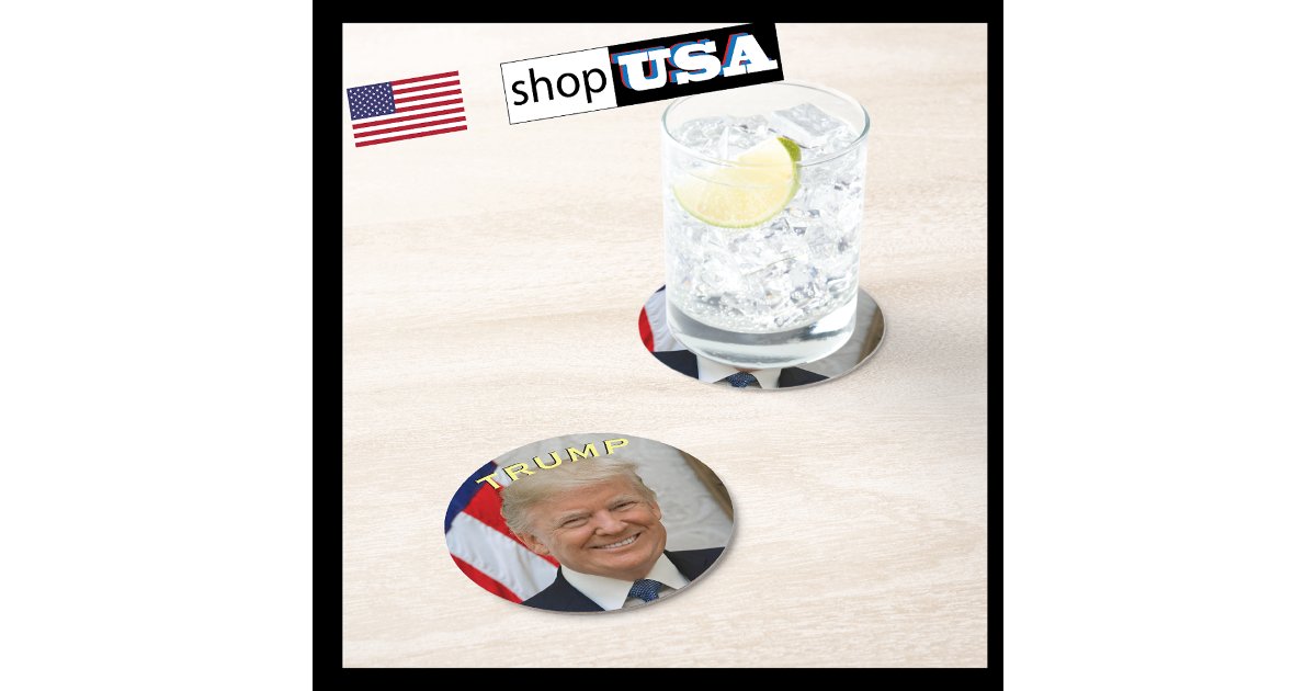 Trump President 45 Epic Fun Fantastic Round Paper Coaster | Zazzle
