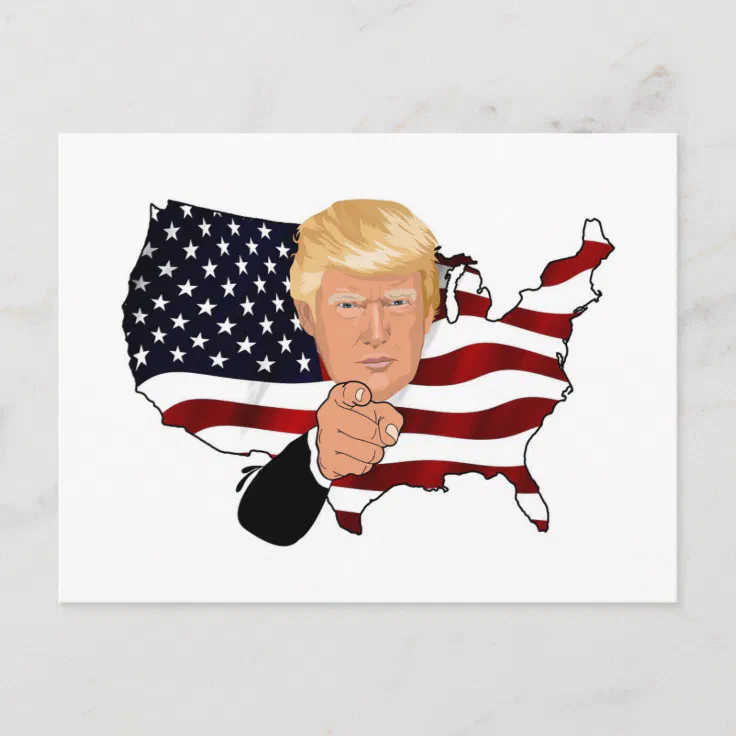 Trump President Uncle Sam Usa America Flag Postcard | Zazzle