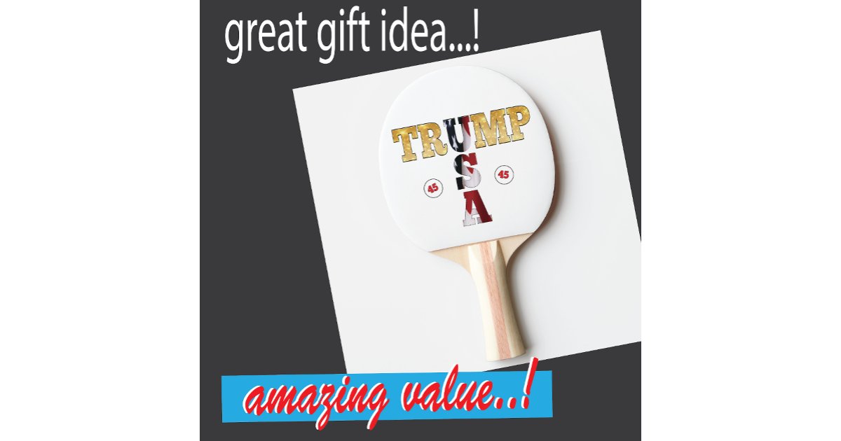 Trump Presidential Gold Ping-Pong Paddle | Zazzle