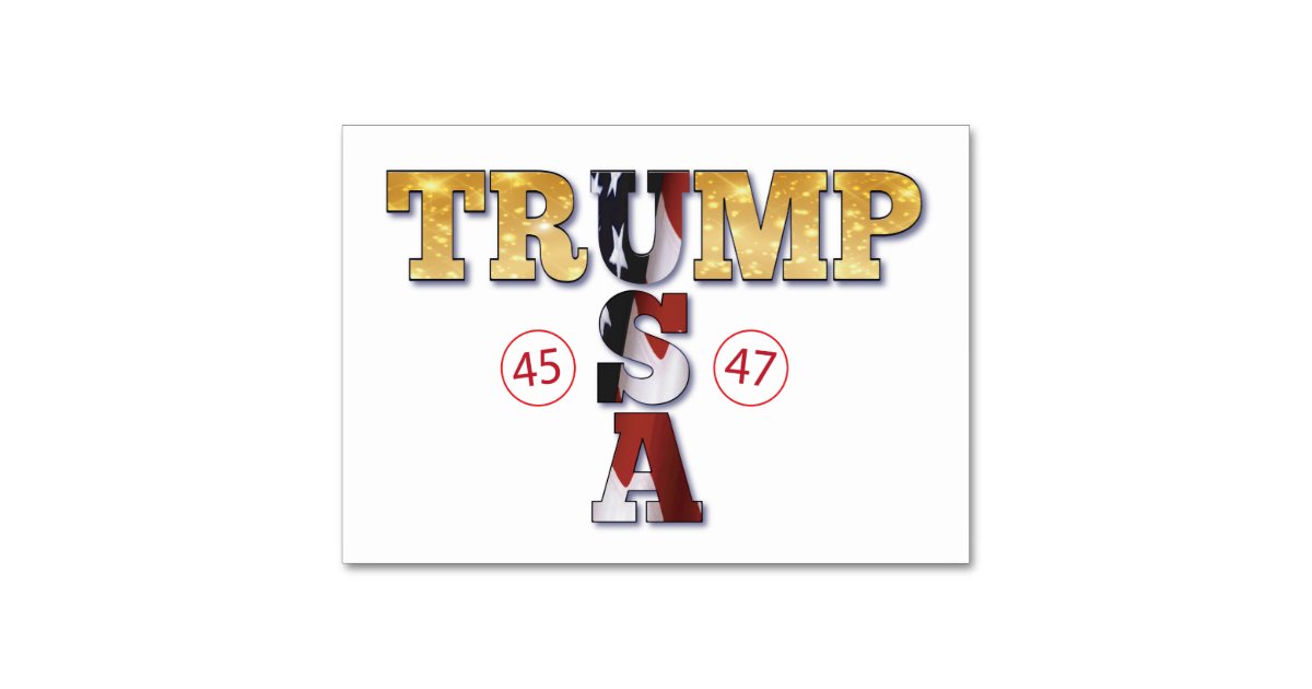 Trump Presidential Gold USA Table Number | Zazzle