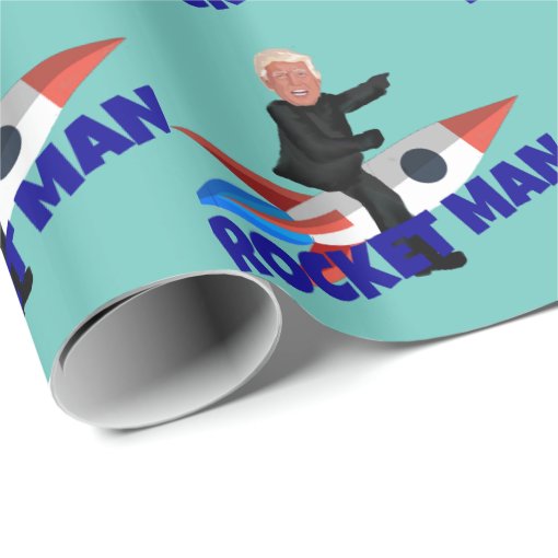 Trump Rides a Rocket Wrapping Paper | Zazzle