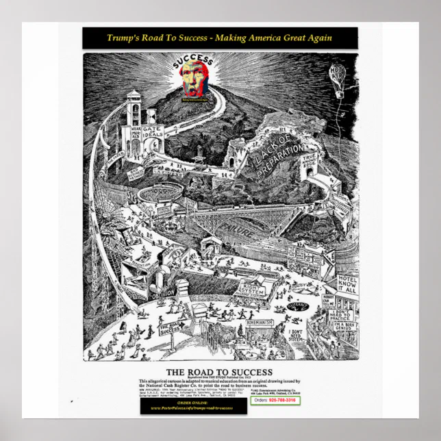 Trump Road To Success Poster -Making America Great | Zazzle