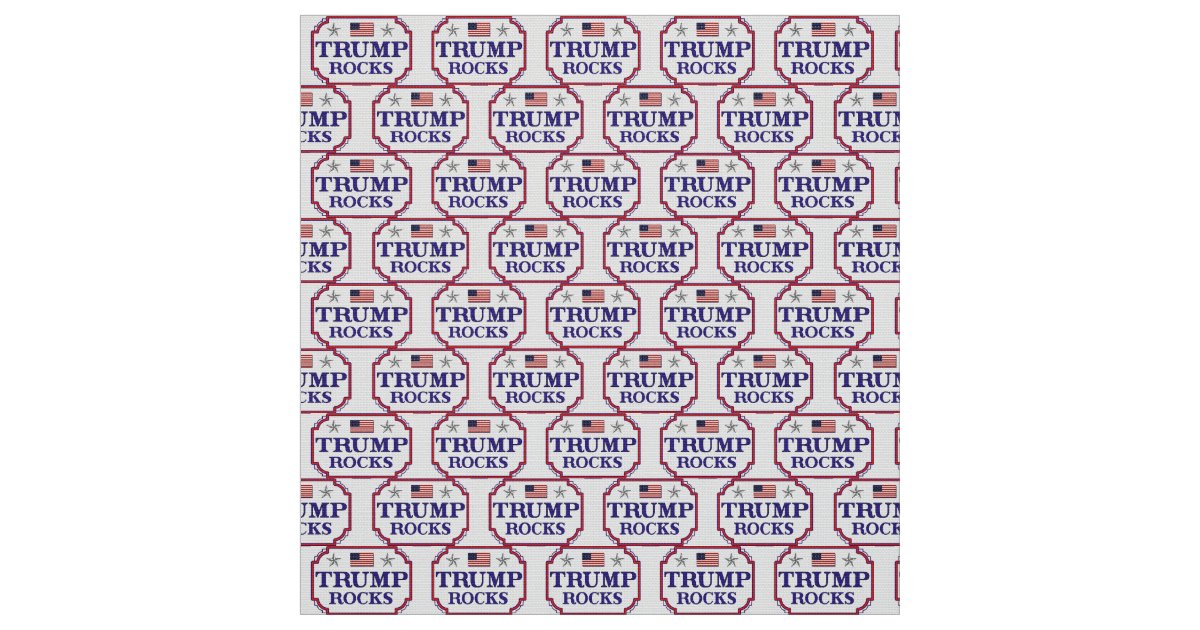 Trump Rocks Fabric | Zazzle