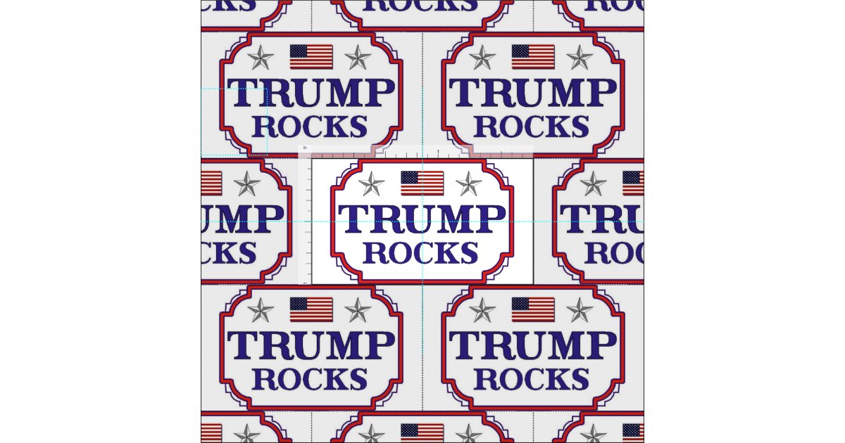 Trump Rocks Fabric | Zazzle