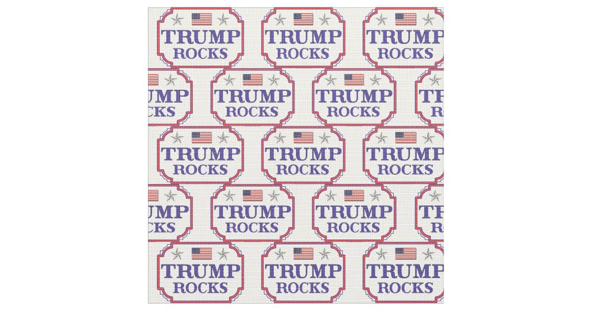 Trump Rocks Fabric | Zazzle