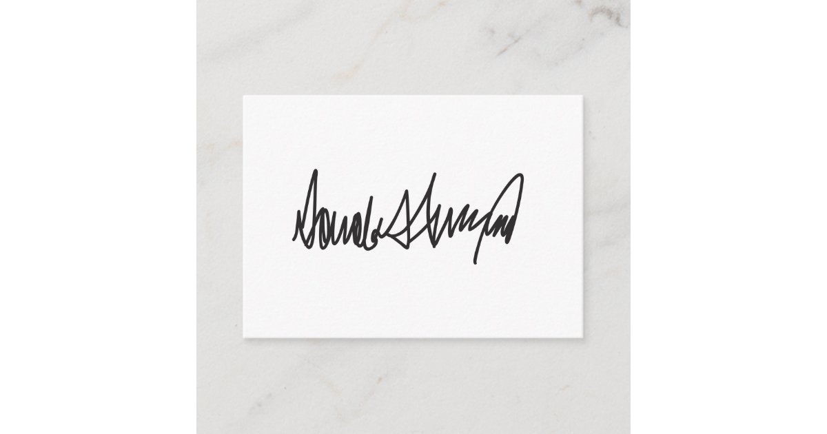 Trump Signature Enclosure Card | Zazzle