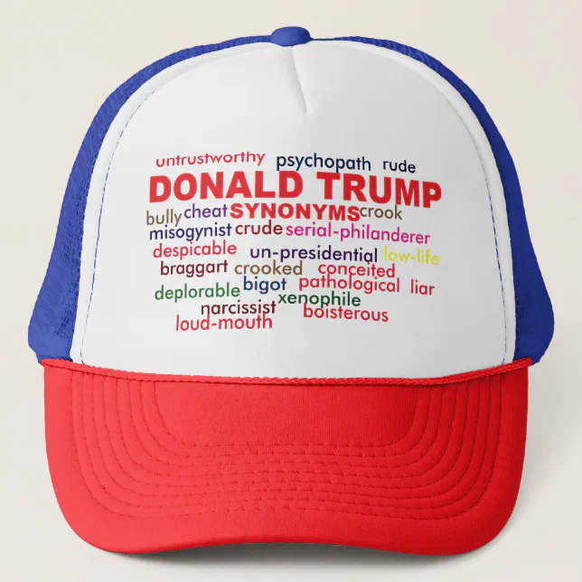 Trump synonyms cap | Zazzle