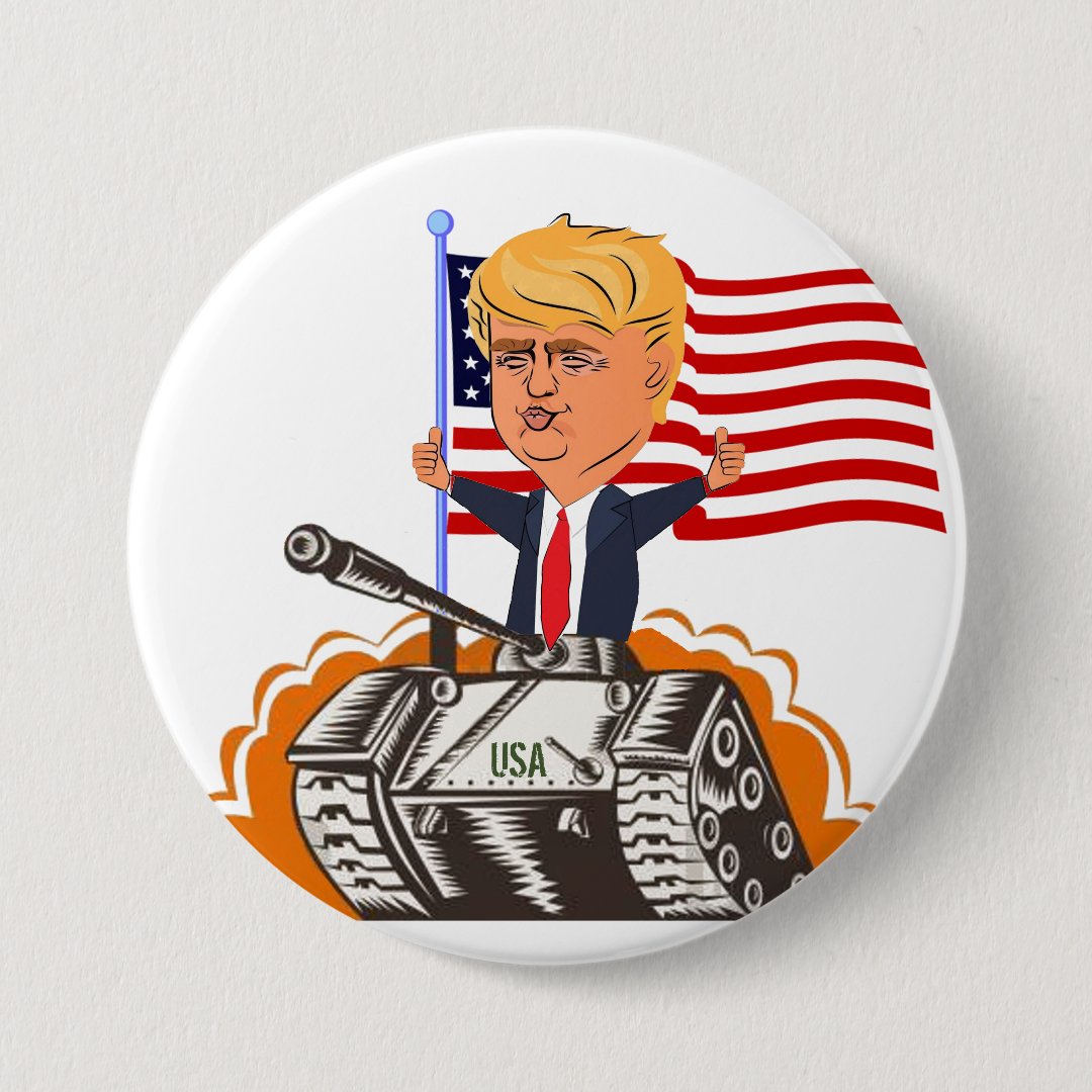 Trump Tank Button | Zazzle