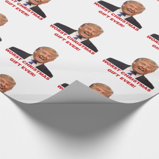 Trump, the worst Christmas gift ever! Wrapping Paper | Zazzle