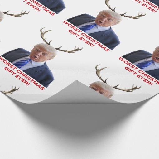 Trump, the worst Christmas gift ever! Wrapping Paper | Zazzle