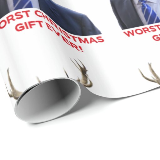 Trump, the worst Christmas gift ever! Wrapping Paper | Zazzle
