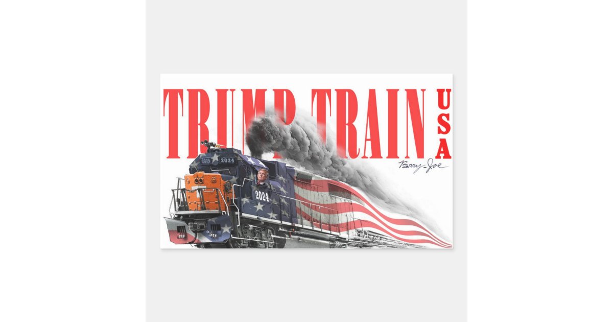 Trump Train 2024 Rectangular Sticker | Zazzle