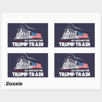 Trump Train Rectangular Sticker | Zazzle